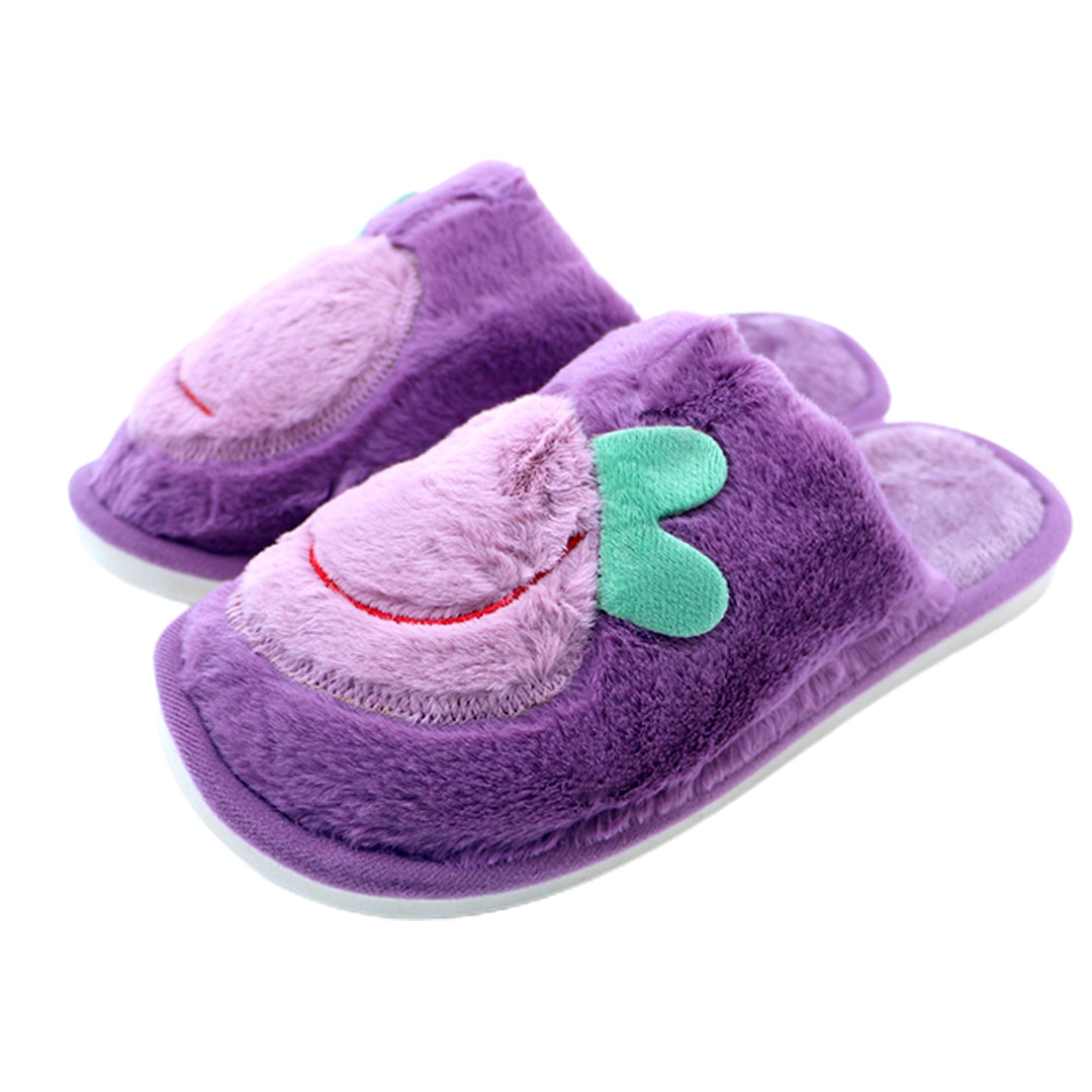 Papuci de casa pufosi, de dama, L560, mov, 38-39 EU - eMAG.ro