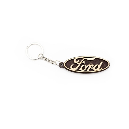 Breloc din lemn, logo Ford, 6,8 x 2,3 cm - eMAG.ro