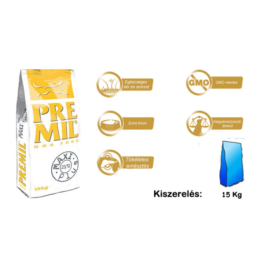 Premil Maxi Plus kutyaeledel teljes értékű eledel normál aktivitású ...