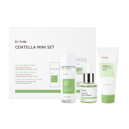 Set 3 in 1 (Tonic + Ser + Crema), Iunik, Centella mini set, 25 ml - eMAG.ro