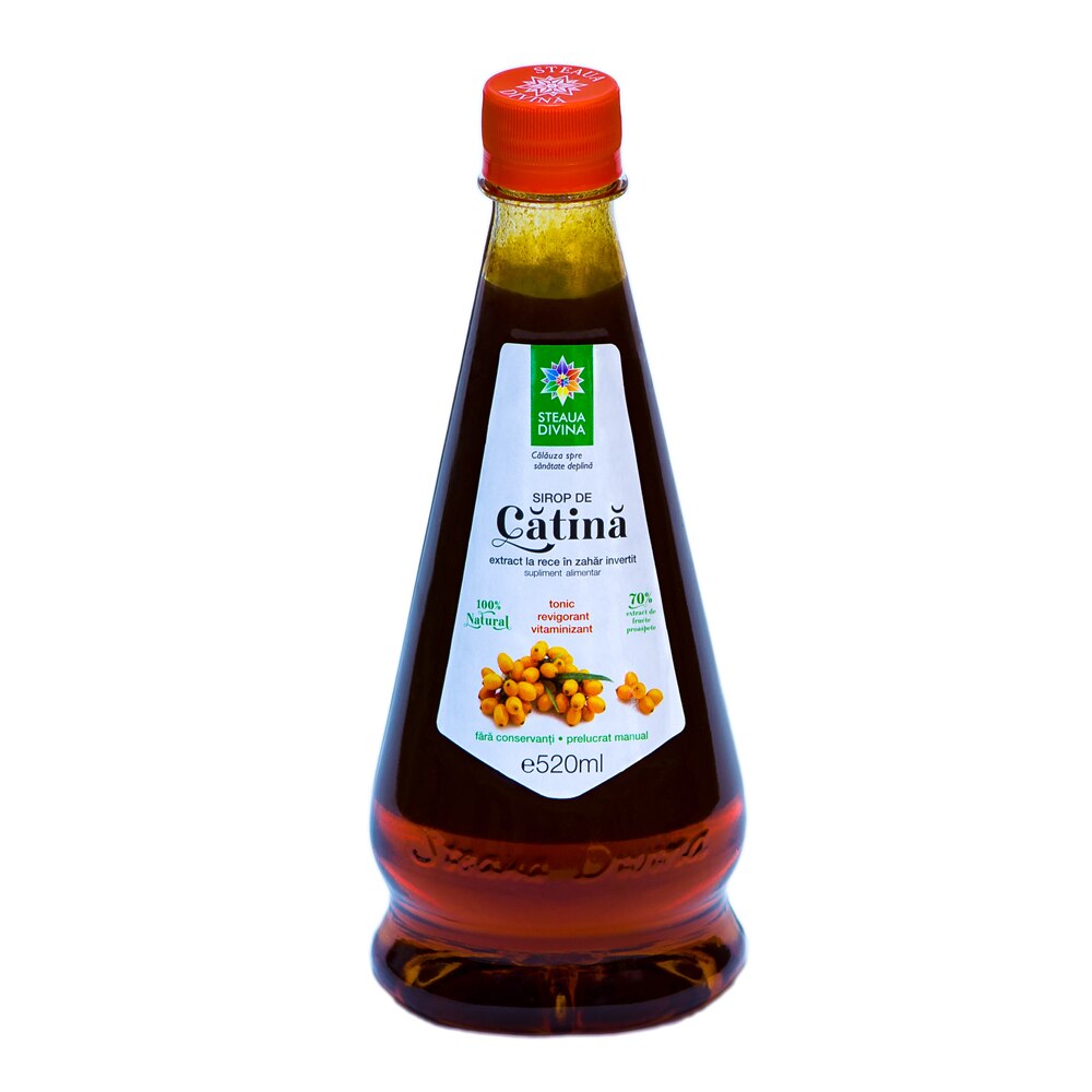 Sirop natural de Catina presat la rece, 520ml, Steaua Divina - eMAG.ro
