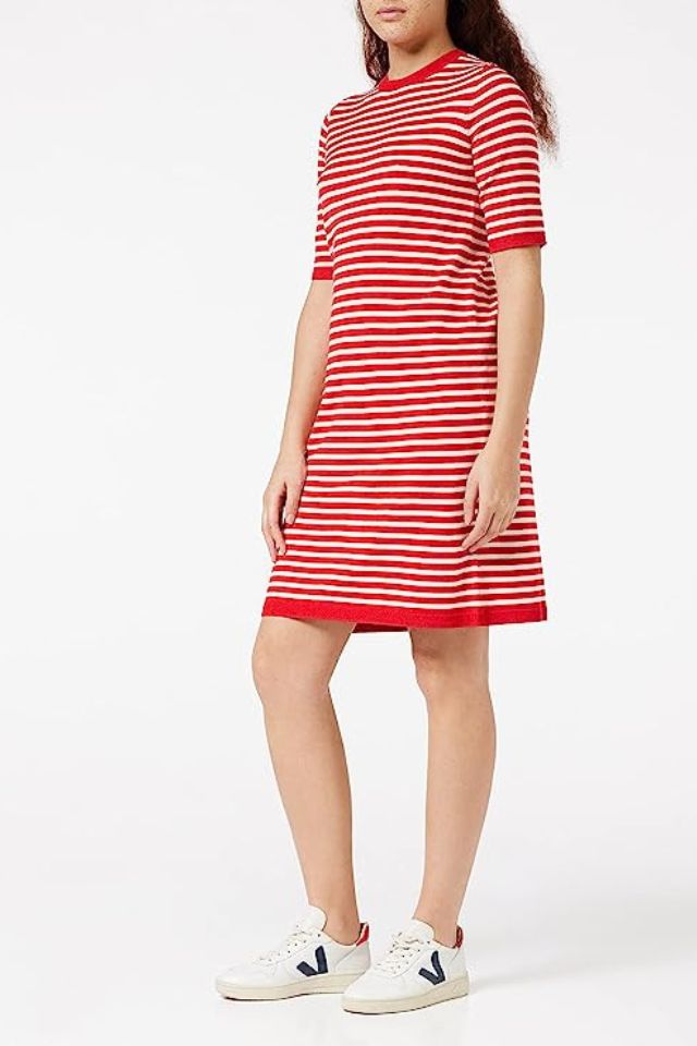 Pulover Dama Lung, find., Model cu dungi, Maneci scurte, M - eMAG.ro