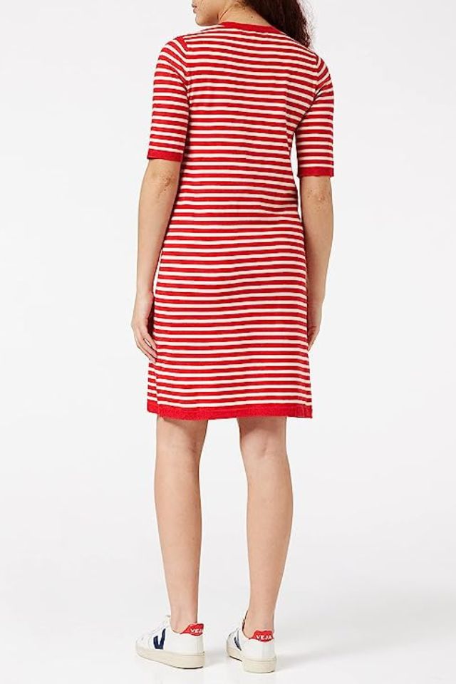 Pulover Dama Lung, find., Model cu dungi, Maneci scurte, M - eMAG.ro