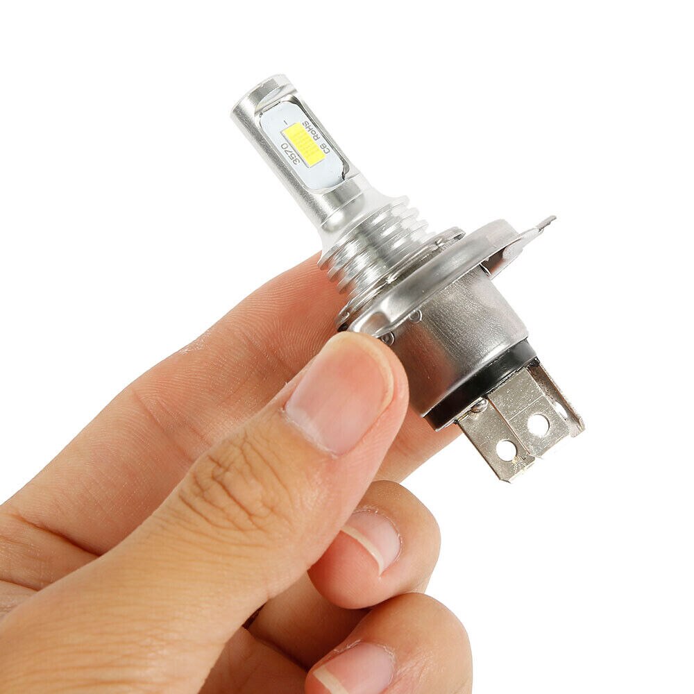 Set 2 becuri auto H4, 12 LED/BEC, 120W set, Lumina alba 6000k, super ...