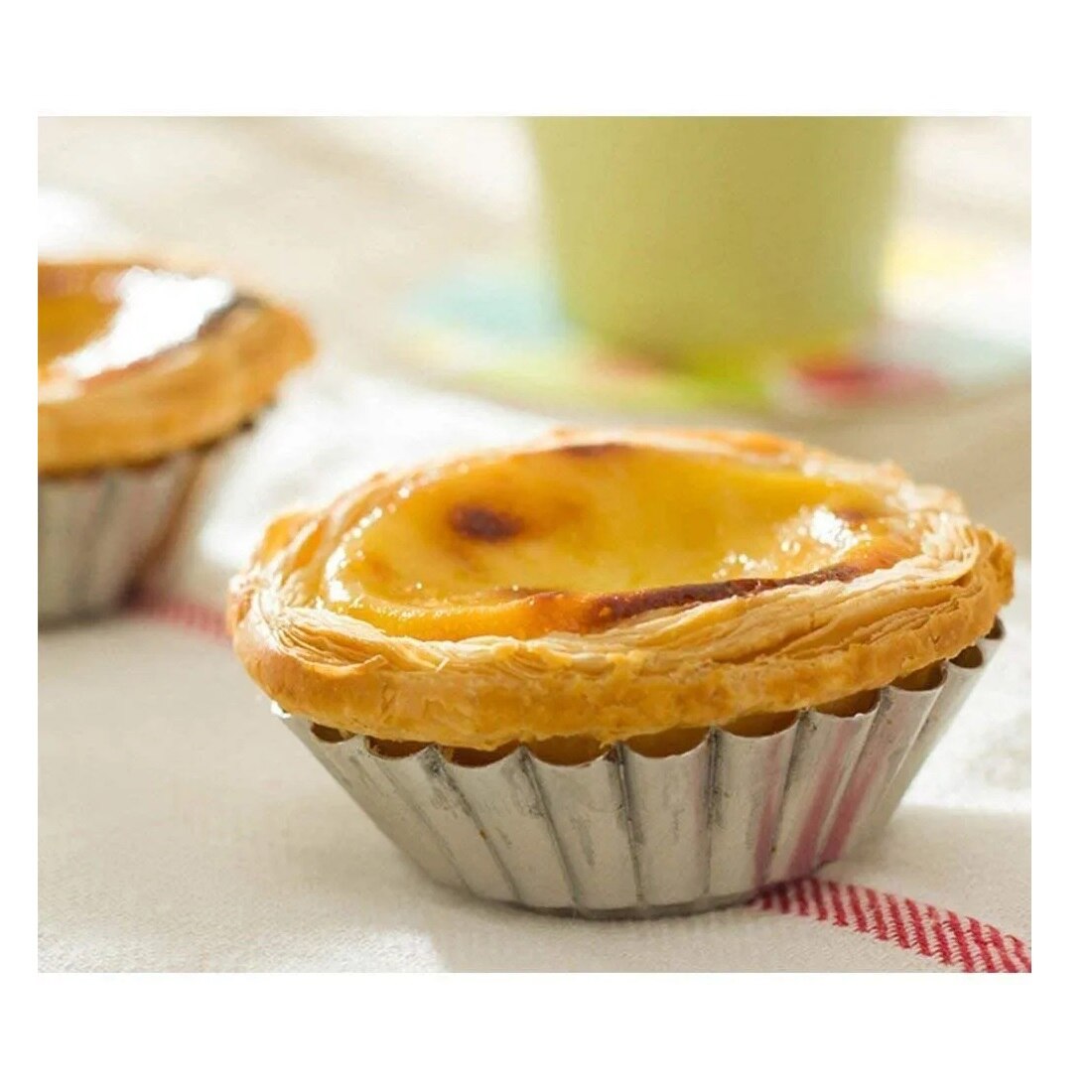 Set 24 forme rotunde din otel inoxidabil pentru Savarine, Tarte, Briose ...