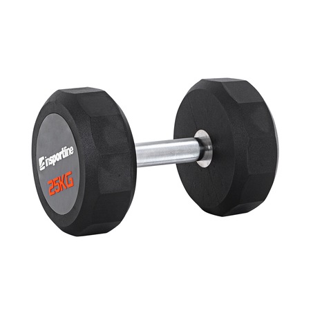 Gantera pentru mana, inSPORTline, Otel/Metal, 25 kg, Negru/Argintiu ...