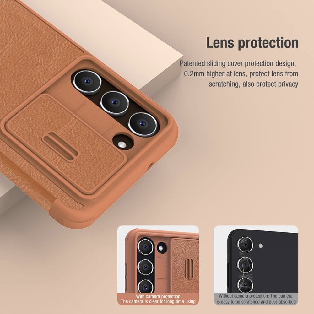 Калъф от естествена кожа, за Samsung Galaxy S23 Ultra, TPU, магнитно ...