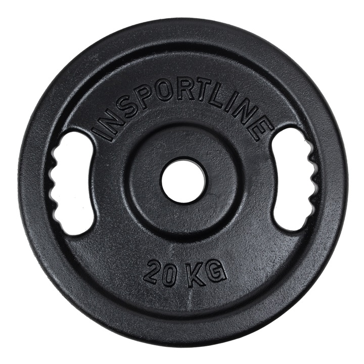 Disc greutate, inSPORTline, Fonta, 20 kg, 50 mm, Negru - eMAG.ro