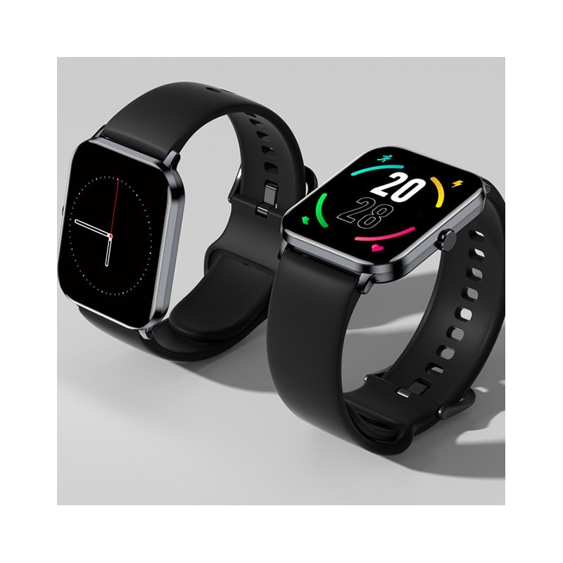 Ceas inteligent Smartwatch QCY GTC Sport, ecran 1.85 inch, negru, HRT ...