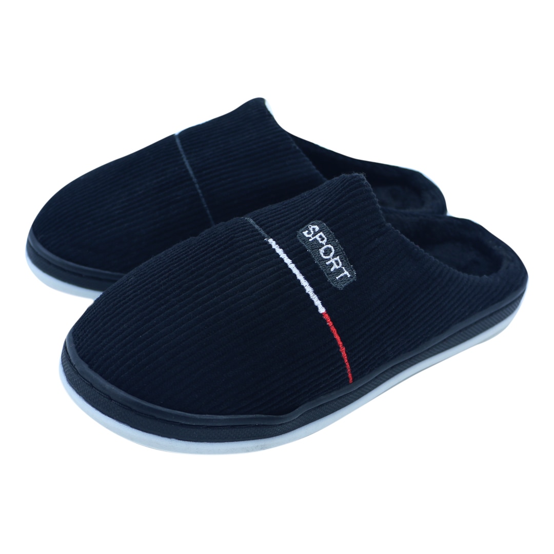 Papuci de casa pentru barbati, D297, negru, 46-47 EU - eMAG.ro