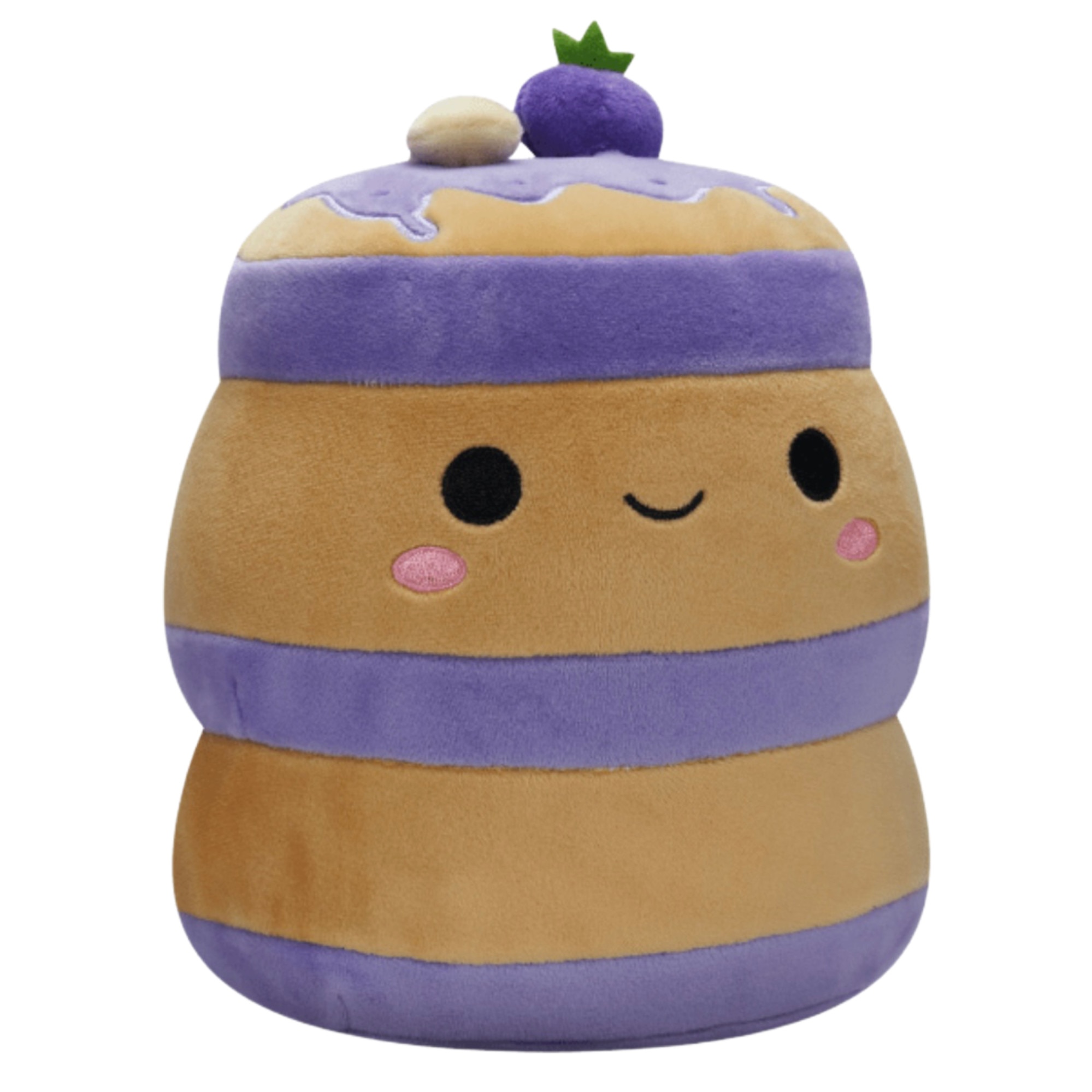 Jucarie de plus Squishmallows, Paden the Blueberry Pancake, 21 cm, maro ...