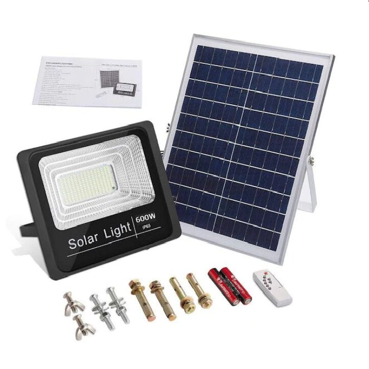 Proiector Solar Jortan 50W, Lampa Incarcare Solara si Panou Solar - eMAG.ro