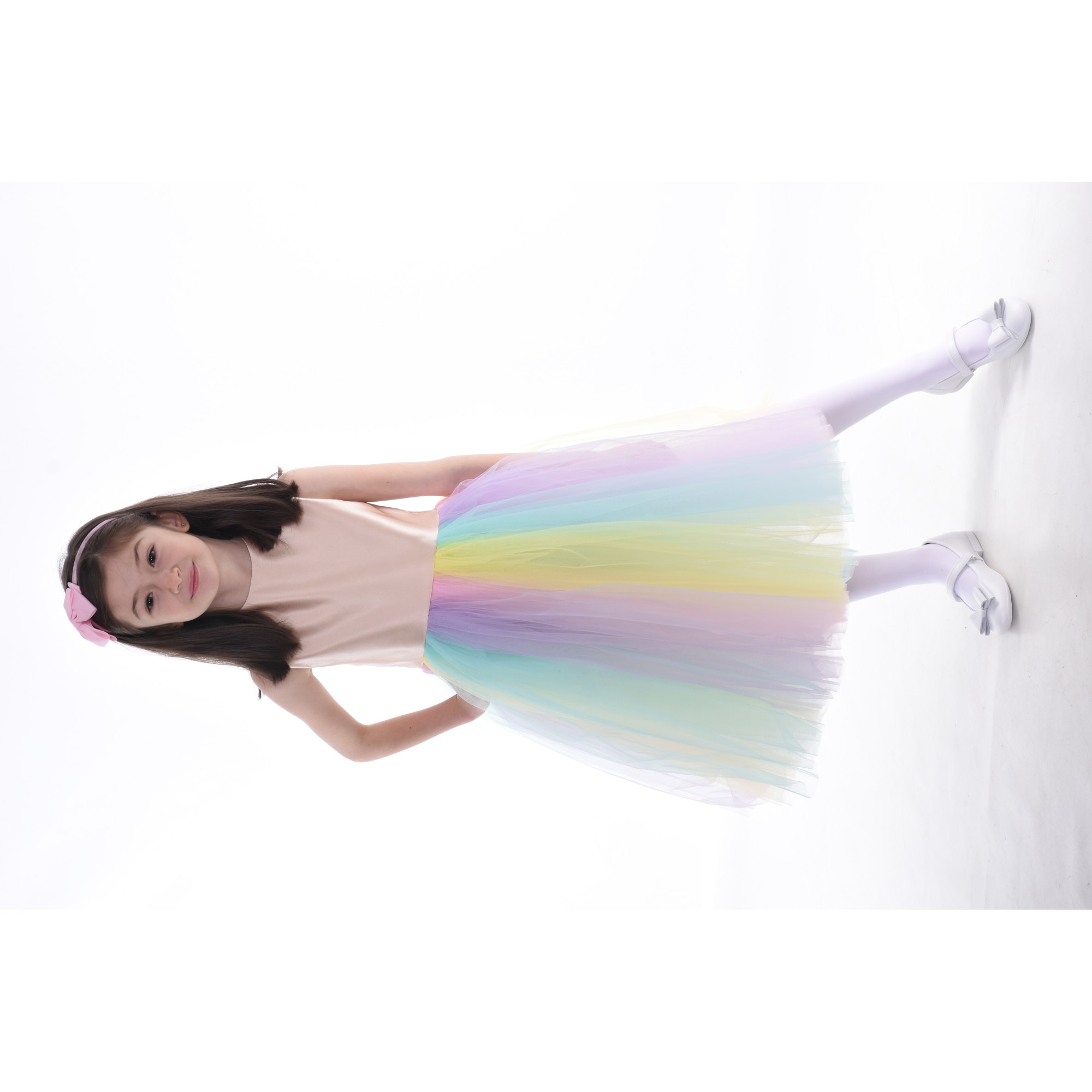 Rochita curcubeu, auriu, 116cm, 6 ani - eMAG.ro