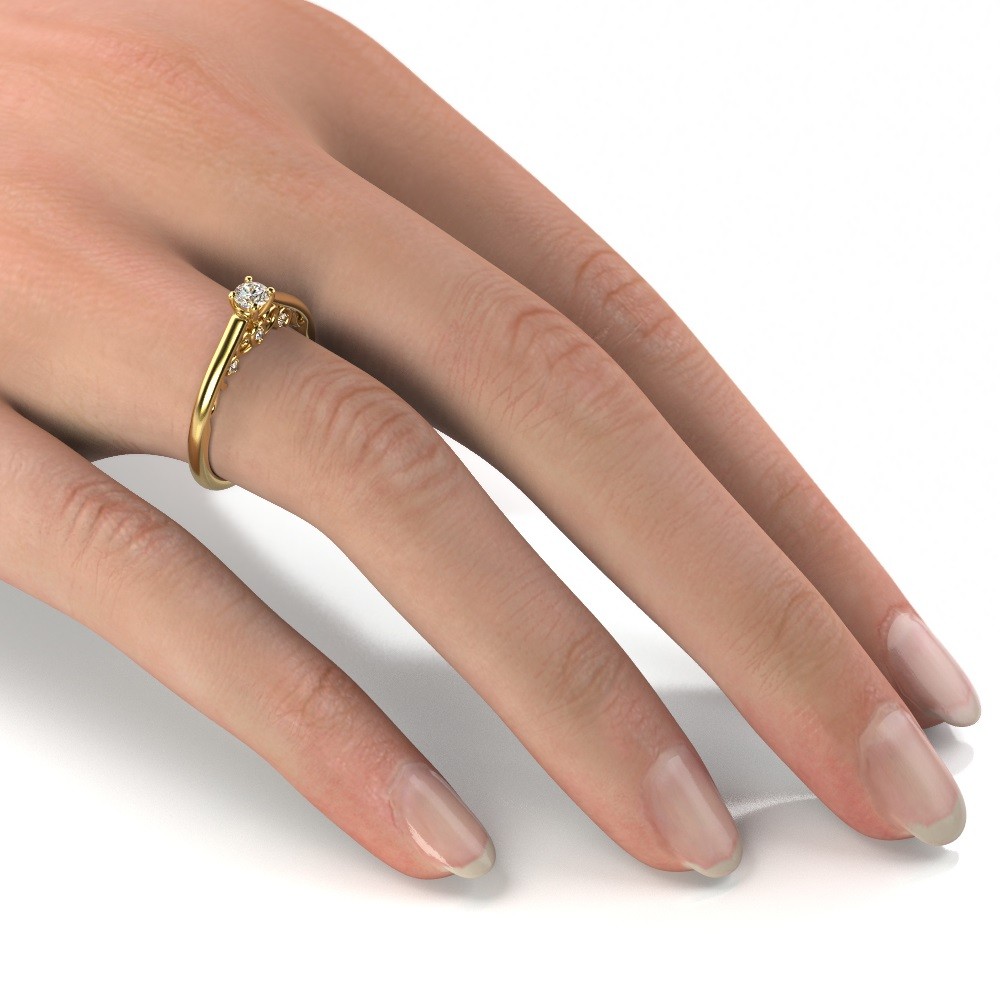 Годежен пръстен от жълто и бяло злато модел Madalin - eMAG.bg