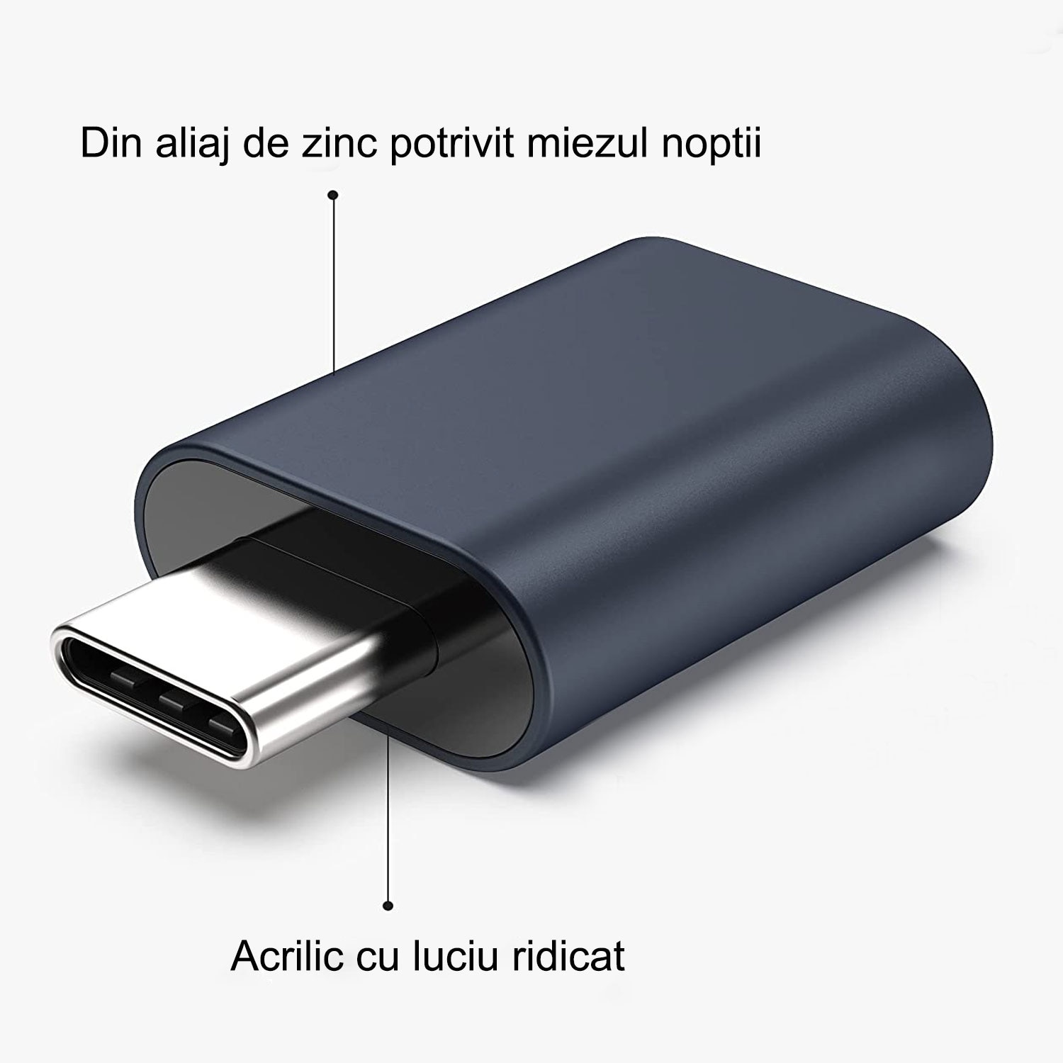 Set 2 Adaptor, Vaxiuja, USB-C la USB, 10Gb/s, Negru - eMAG.ro