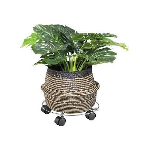 Suport ghiveci Wagner cu roti otel cromat Ø 30 cm capacitate portanta ...