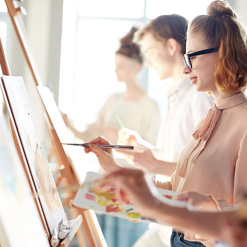 Set 12 Pensule Pentru Pictura, Pentru Miniatura Si Detaliu, Diferite ...