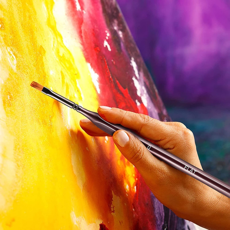 Set 12 Pensule Pentru Pictura, Pentru Miniatura Si Detaliu, Diferite ...