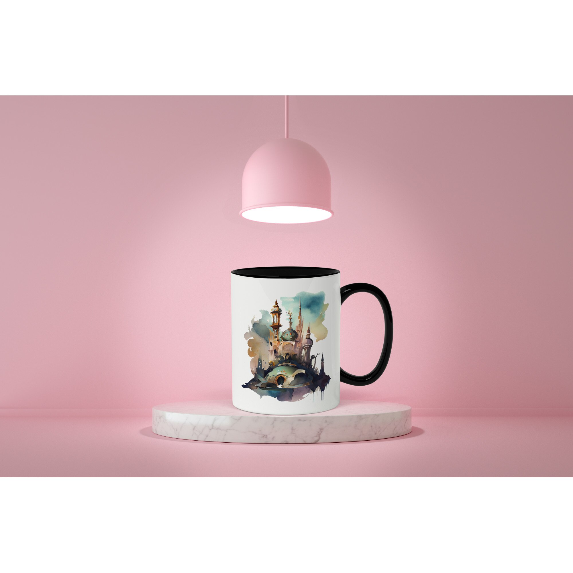 Cana Cu Priveliste Castel Cu Turnuri Stil Ciuperca, Caricatura, Desene ...