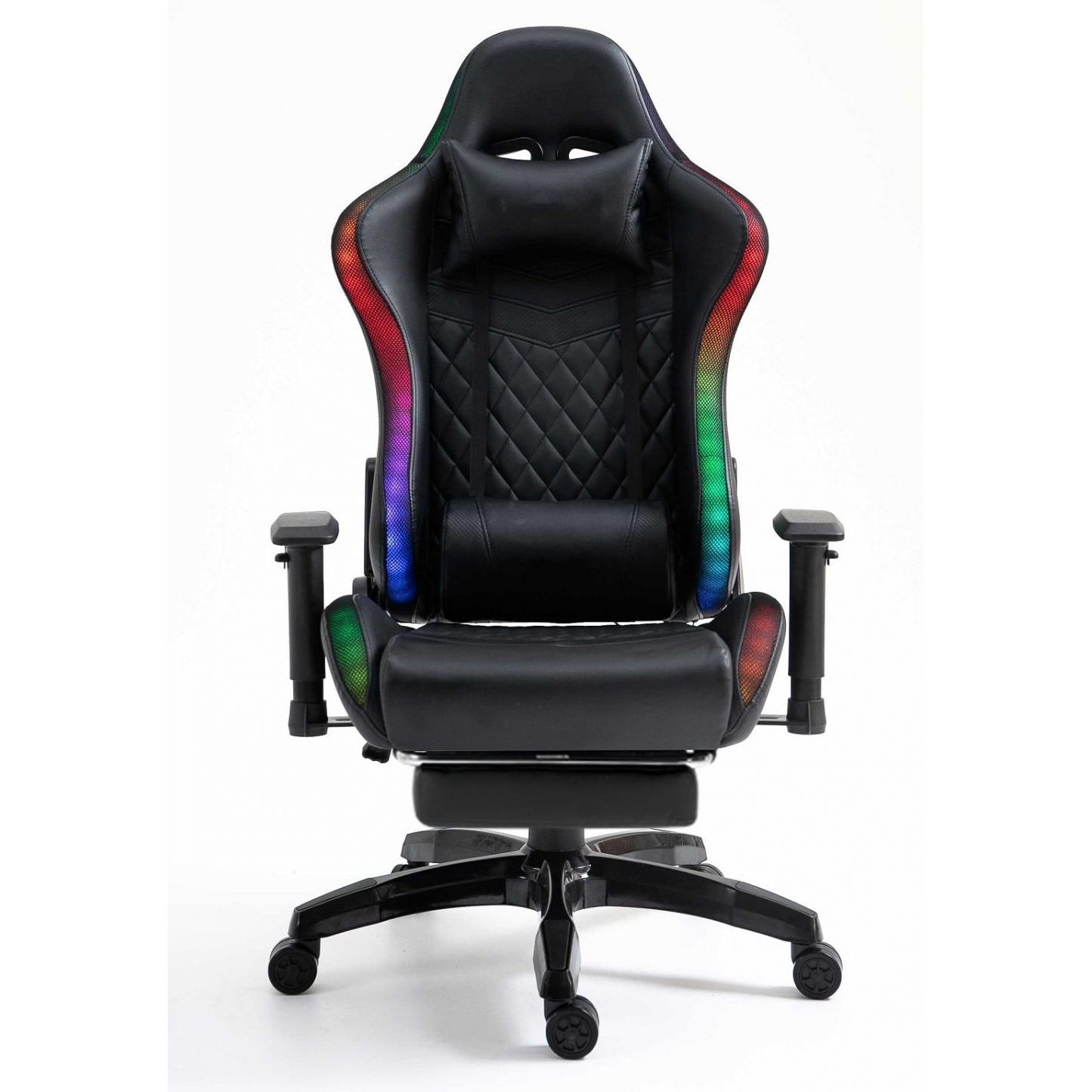 Scaun Gaming Cu Sistem De Iluminare Banda LED RGB, Functie Masaj ...