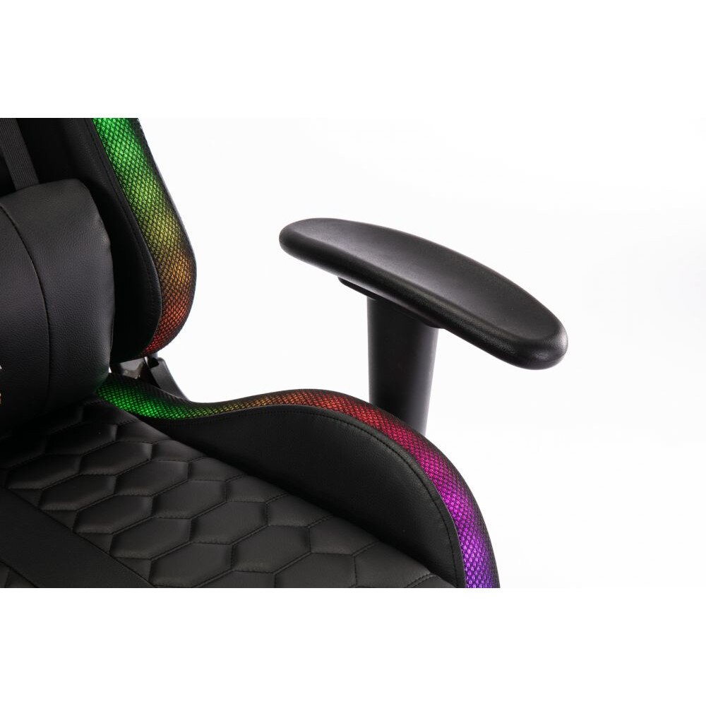 Scaun Gaming Ergonomic, Cu Iluminare RGB, Reglabil, Functie Masaj ...