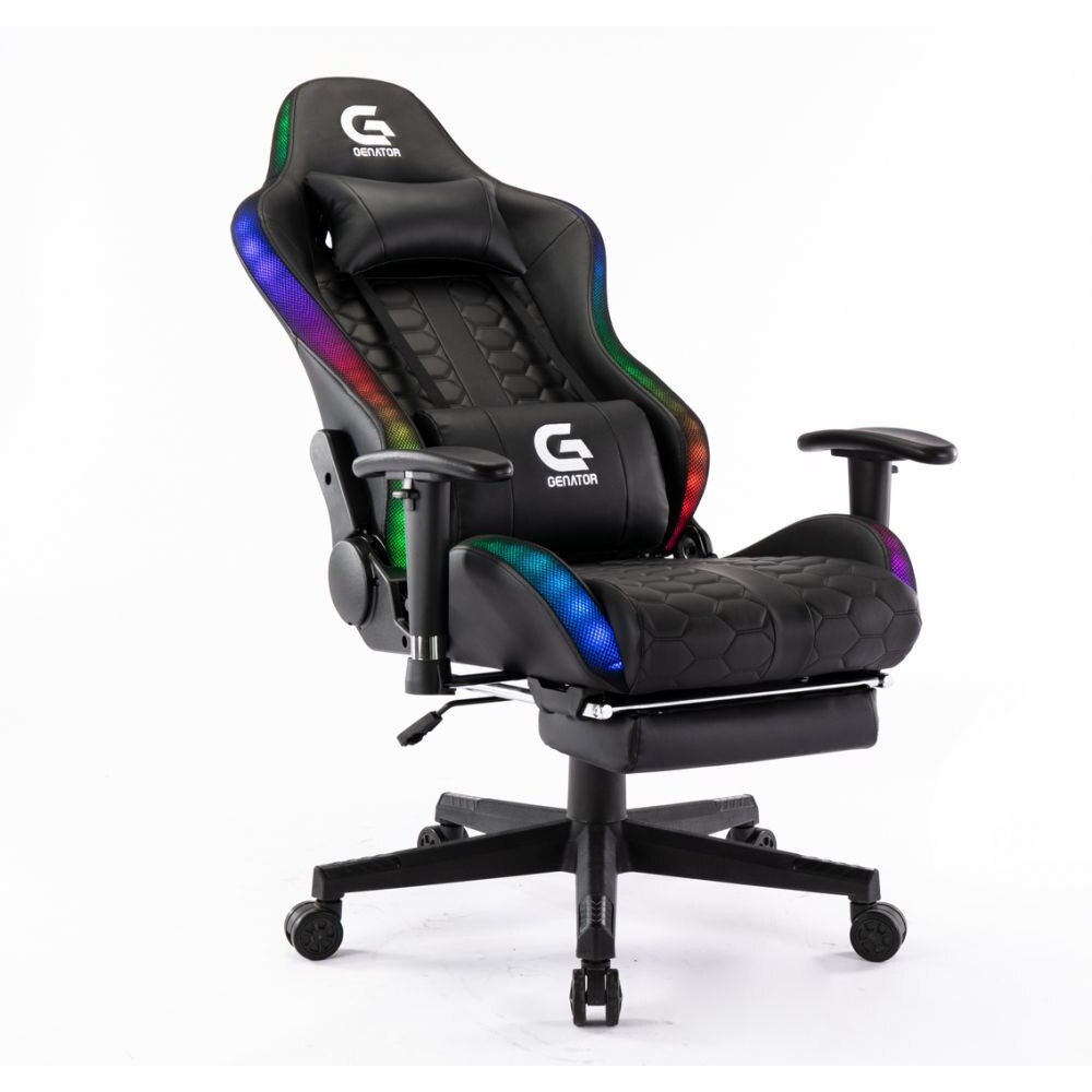 Scaun Gaming Ergonomic, Cu Iluminare RGB, Reglabil, Functie Masaj ...