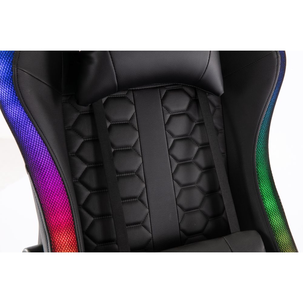 Scaun Gaming Ergonomic, Cu Iluminare RGB, Reglabil, Functie Masaj ...