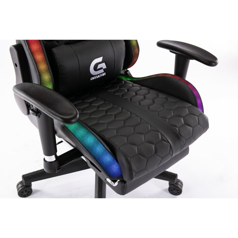 Scaun Gaming Ergonomic, Cu Iluminare RGB, Reglabil, Functie Masaj ...