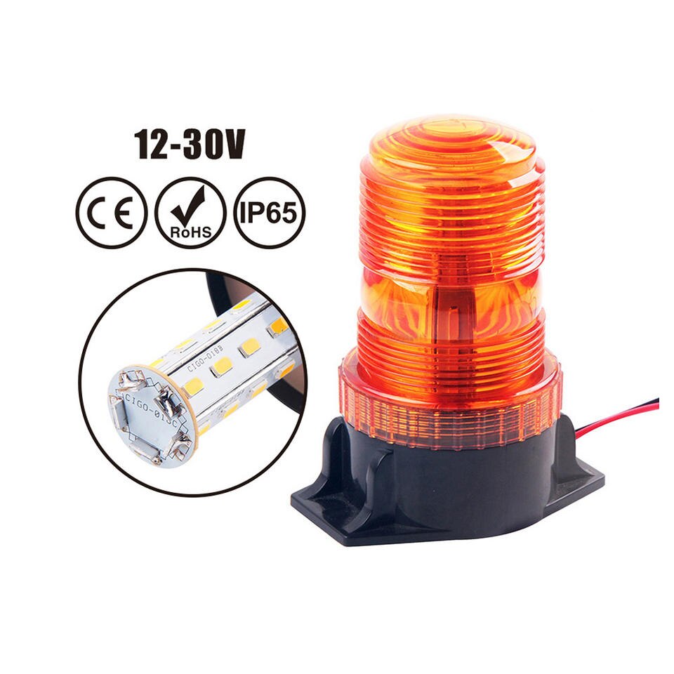 Girofar Automotohit, 30 SMD LED, 12V-24V, 130mm x 74mm, Pentru Tractor, Camion, Masini Agricole ...