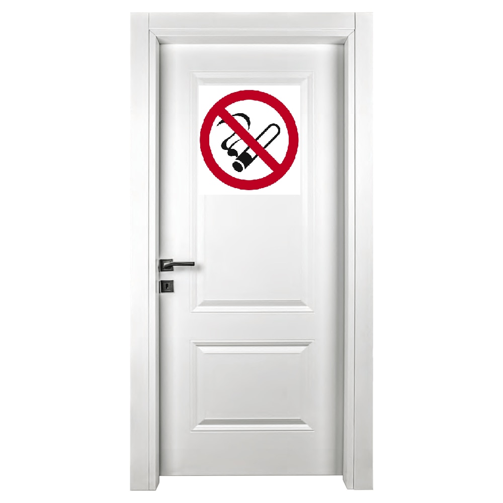 Set 4 Bucati Sticker No Smoking Autoadezive din PVC Diametru 11 cm G ...
