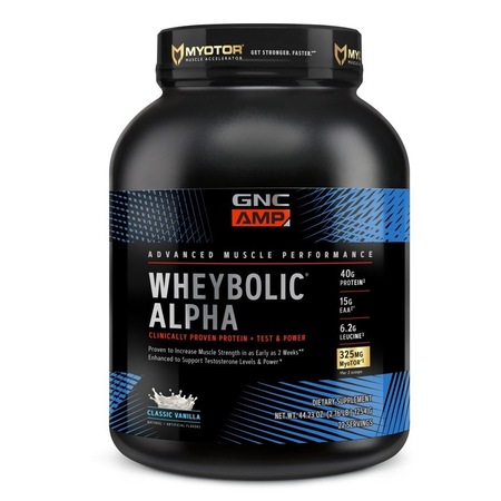 Proteina din Zer, cu Aroma de Vanilie, GNC AMP Wheybolic Alpha, 1254 g ...