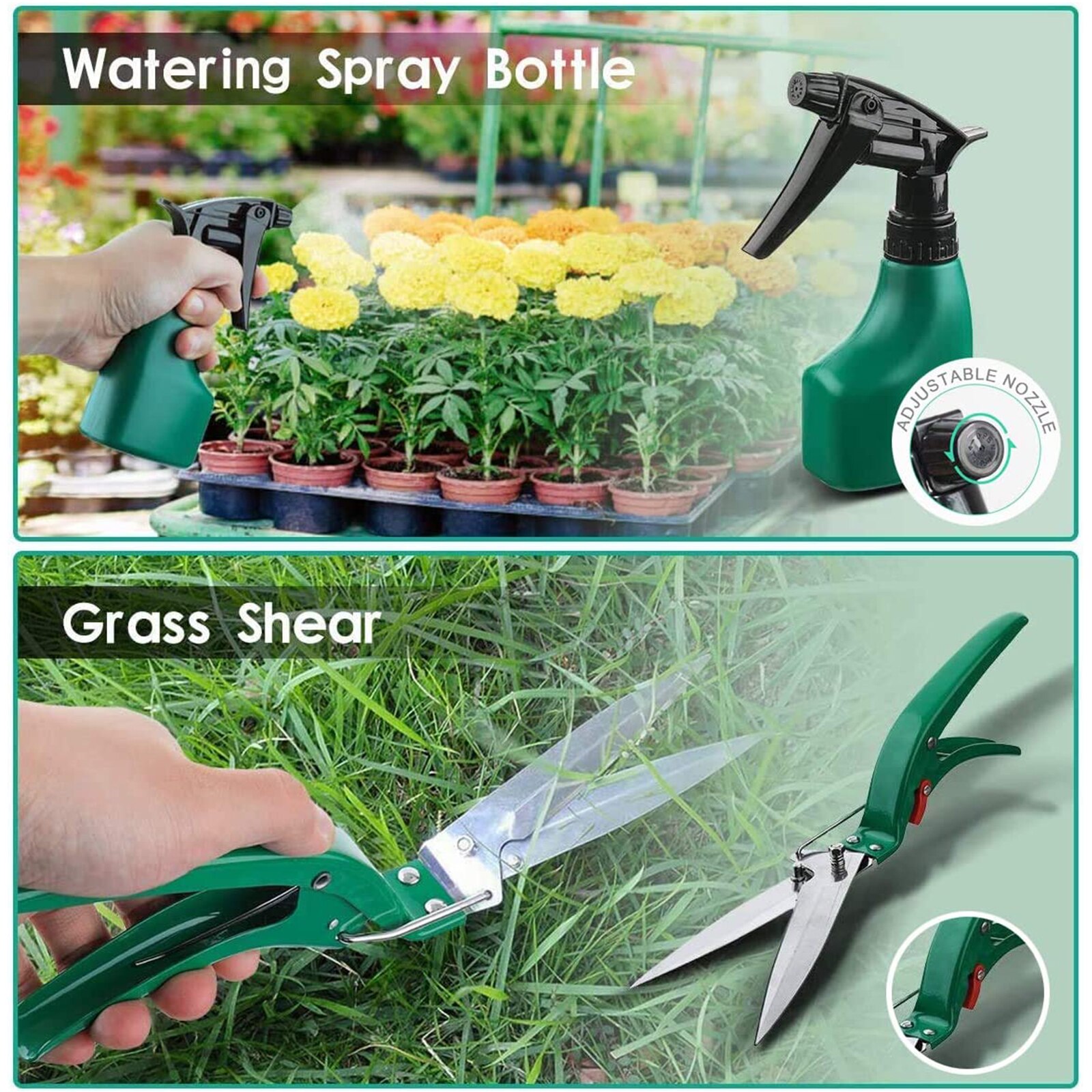 Set multifunctional accesorii unelte pentru gradinarit, Darklove, 11 ...