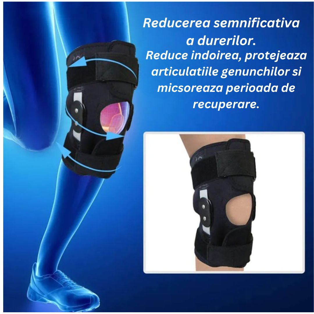 Genunchiera fixa pentru protectia articulatiei genunchiului cu tije din ...