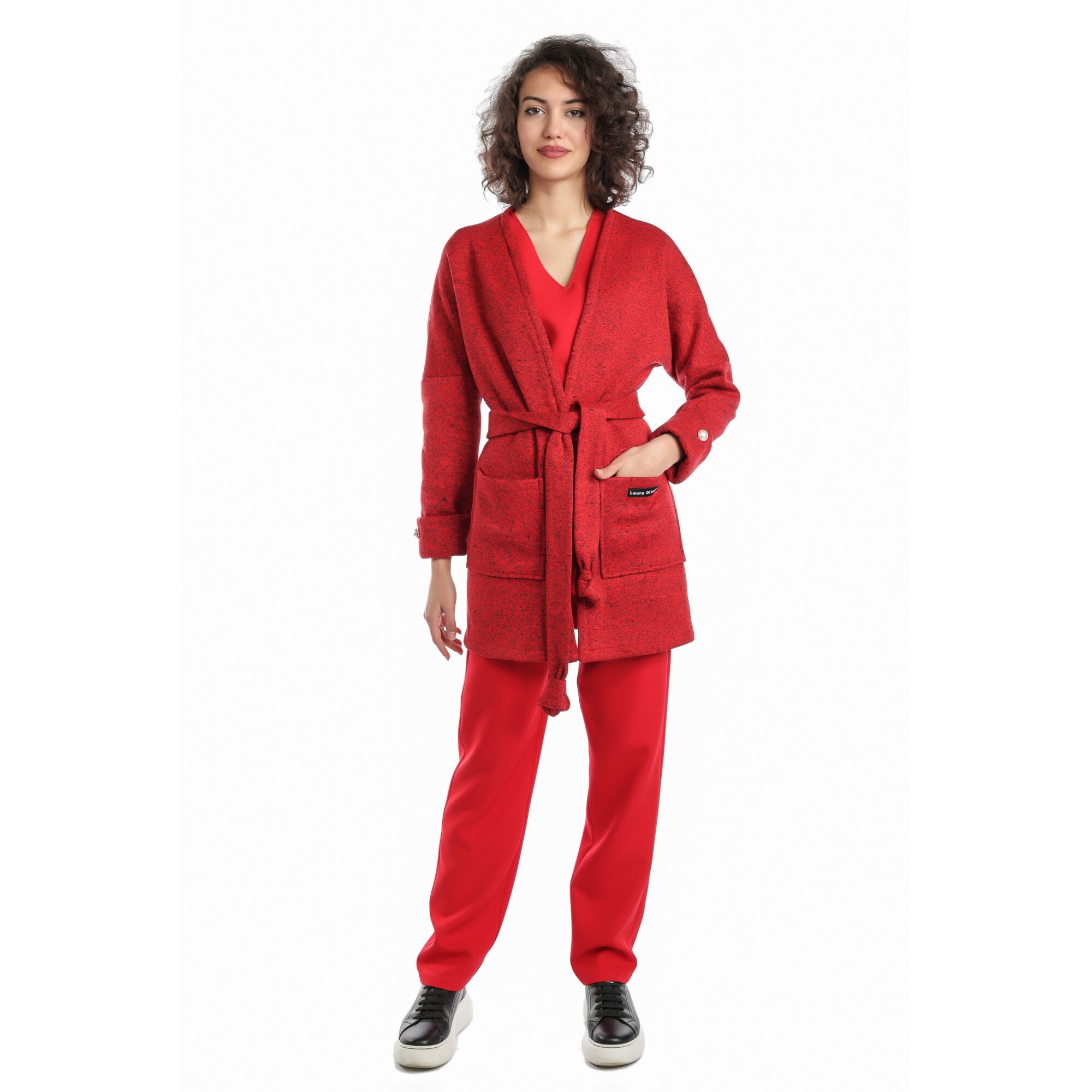 Halat medical Polar Artic Fleece, Laura Olteanu, rosu, S - eMAG.ro