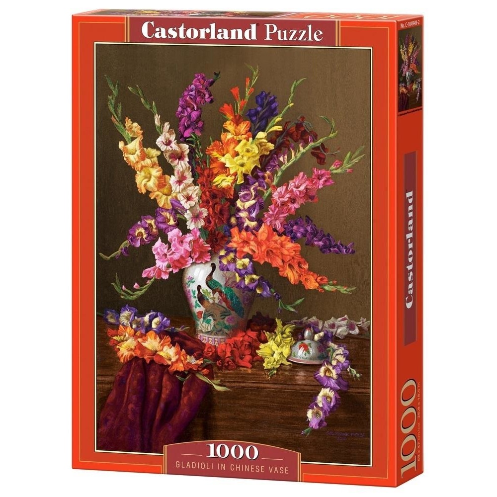 Puzzle Gladiole in vaza chinezeasca Castorland, 1000 piese - eMAG.ro