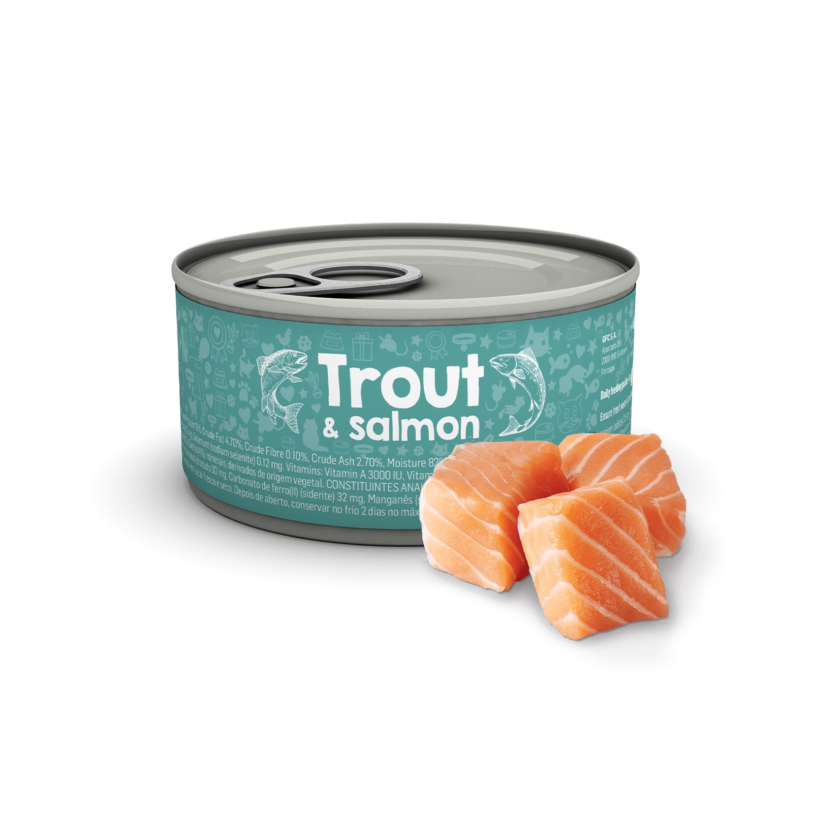 Hrana umeda pentru pisici, Naturea, Pastrav si Somon, conserva, 85 gr ...