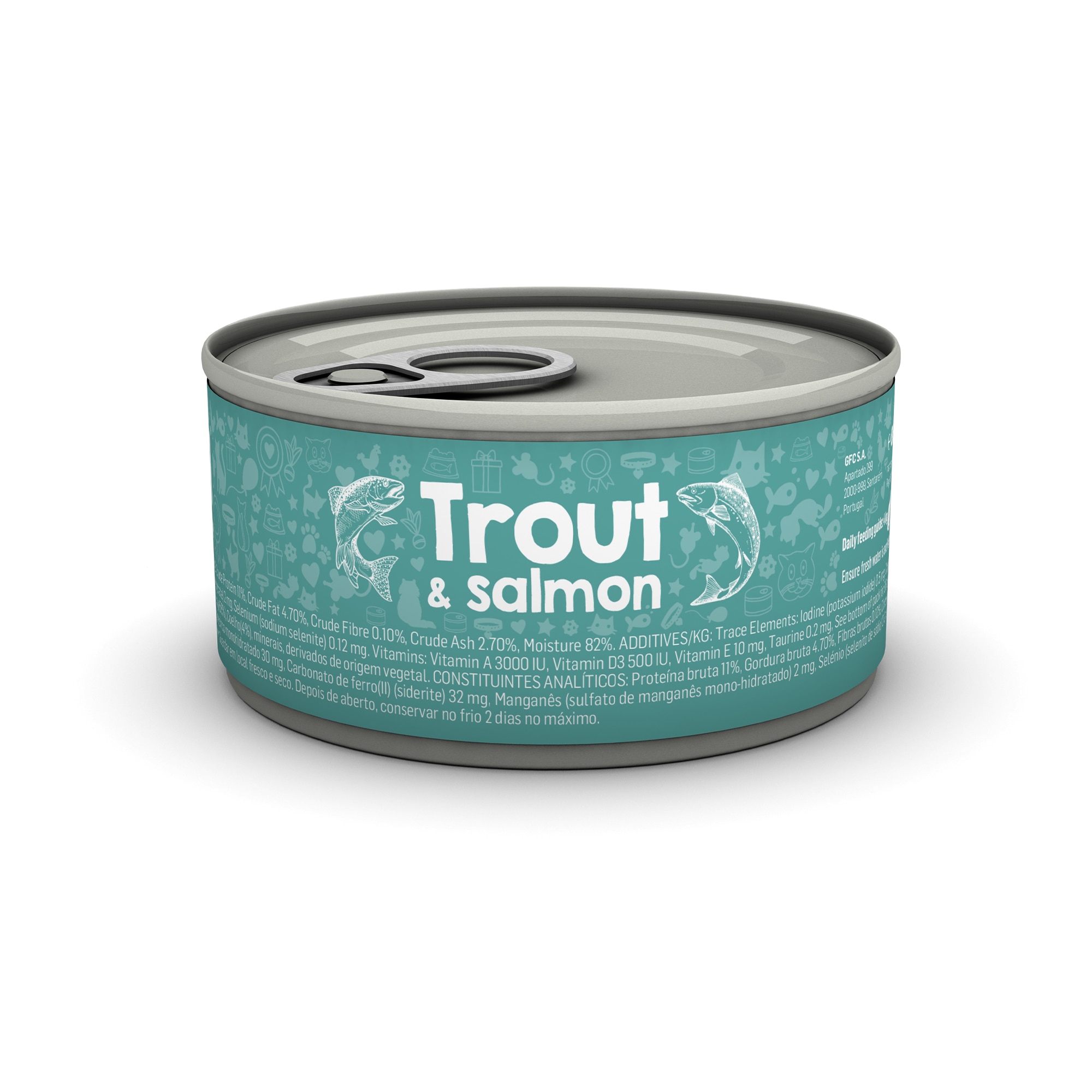 Hrana umeda pentru pisici, Naturea, Pastrav si Somon, conserva, 85 gr ...