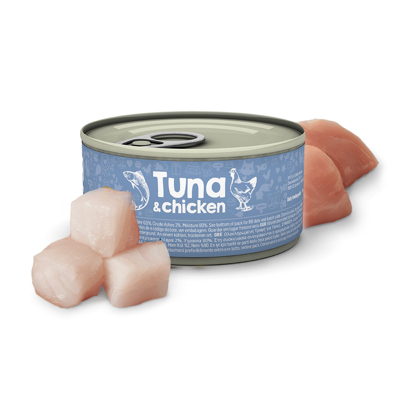Hrana umeda pentru pisici, Naturea, Ton si Pui, conserva, 85 gr - eMAG.ro