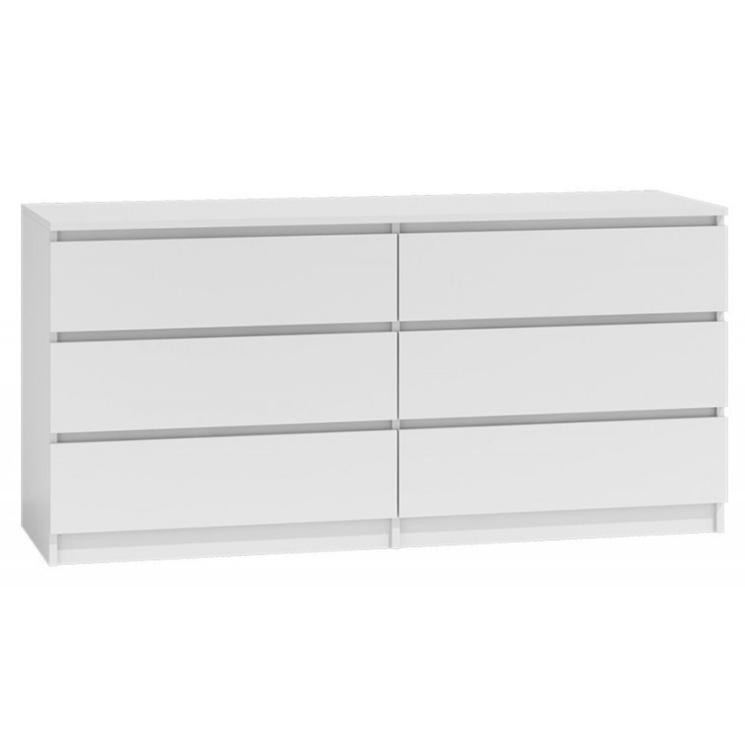 Comoda cu 6 sertare alb 30x120x77cm - eMAG.ro