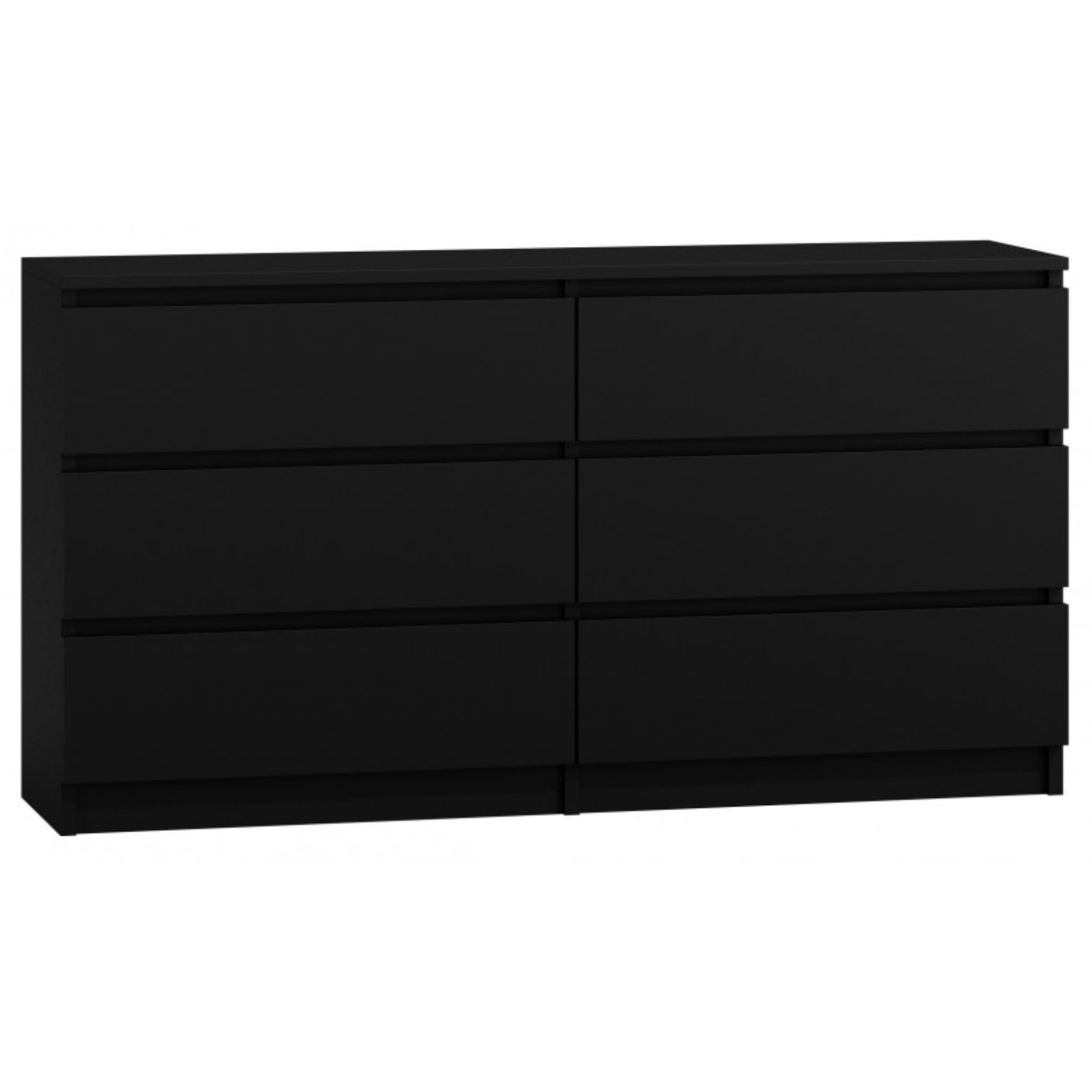 Comoda cu 6 sertare negru 30x120x77cm - eMAG.ro