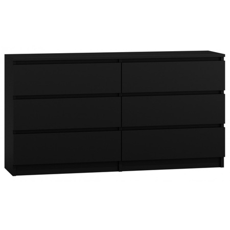 Comoda cu 6 sertare negru 30x120x77cm - eMAG.ro