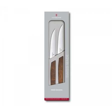 Set de 2 cutite de bucatarie, Victorinox, Inox, Maro - eMAG.ro