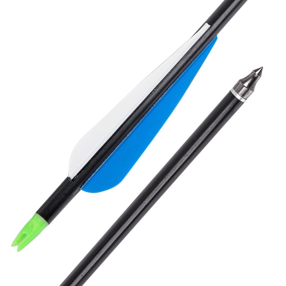 Set 10 sageti pentru tir cu arcul, inSPORTline, Aluminiu, 76cm, Negru ...