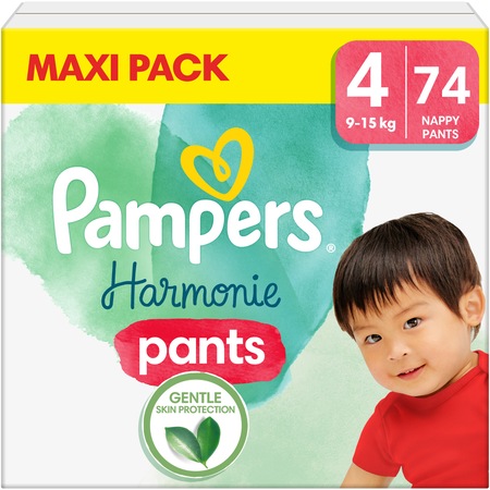 Scutece-chilotel Pampers Harmonie Maxi Box Marimea 4, 9-15 kg, 74 buc ...