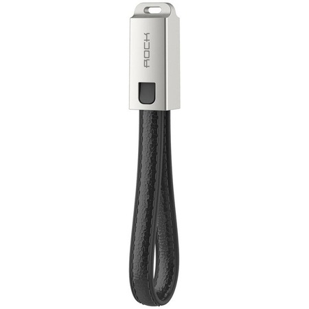 Snur din piele, cablu usb fast charge, Rock, Negru - eMAG.ro