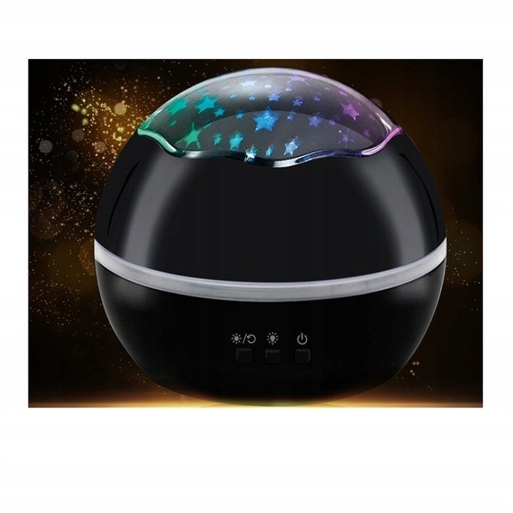 Lampa/proiector pentru camera copilului, Rosfix, Model cer, stele si ...