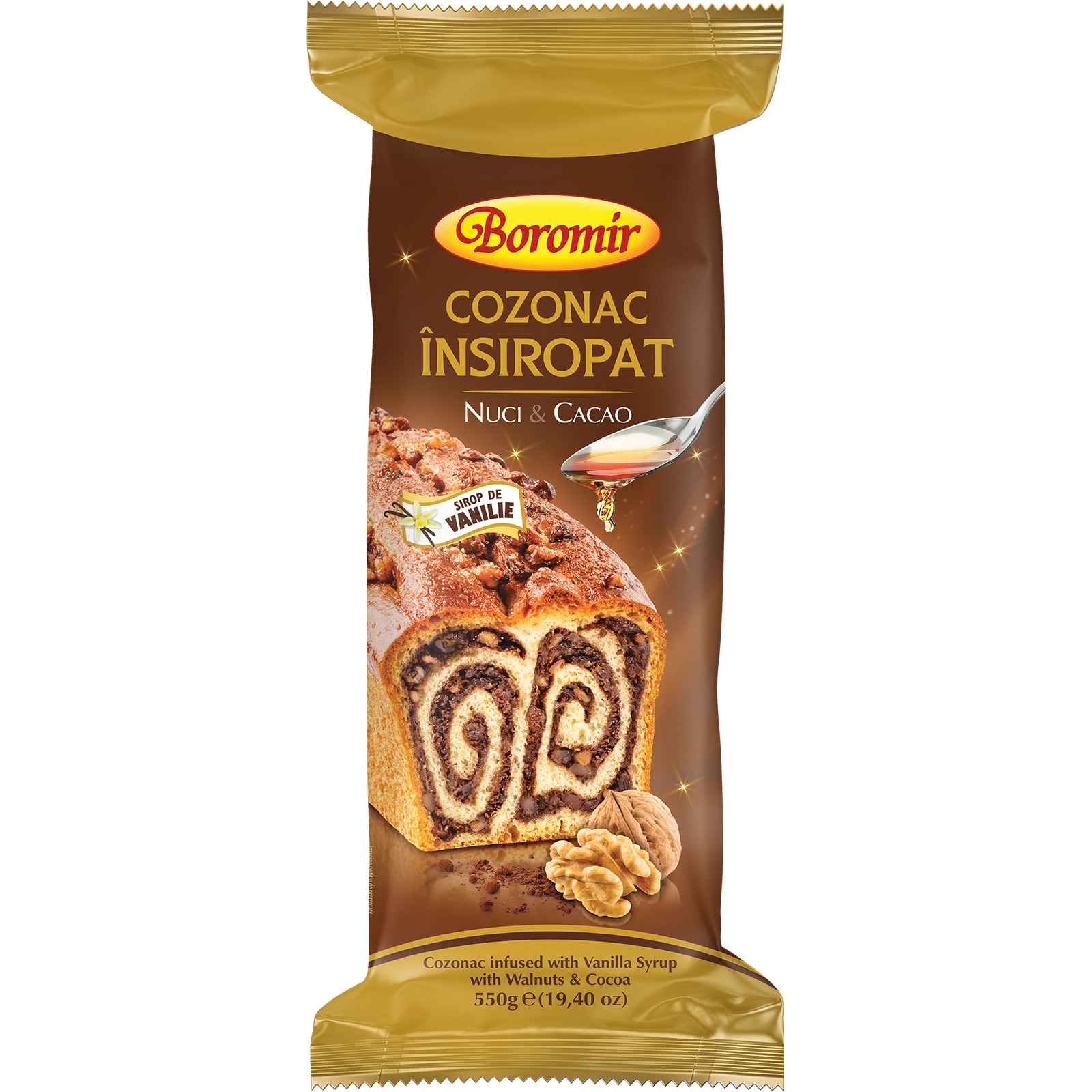 Cozonac Insiropat Nuci si Cacao, 550g - eMAG.ro