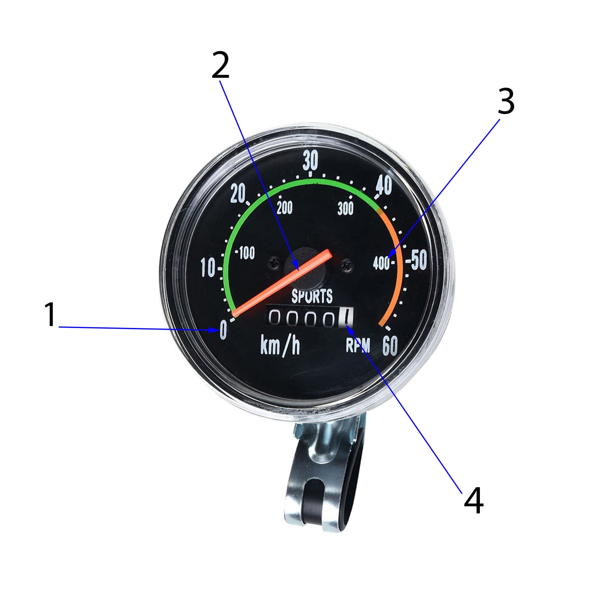 Retoo kerékpár kilométeróra, mechanikus, analóg visszaállítható ...