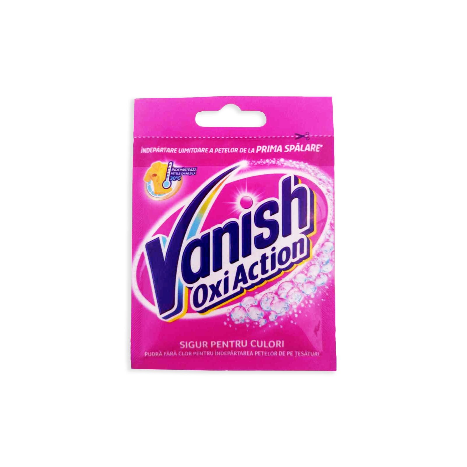 Set 12 x Pudra pentru Indepartarea Petelor Vanish Oxi Pink, Plic 30 g ...