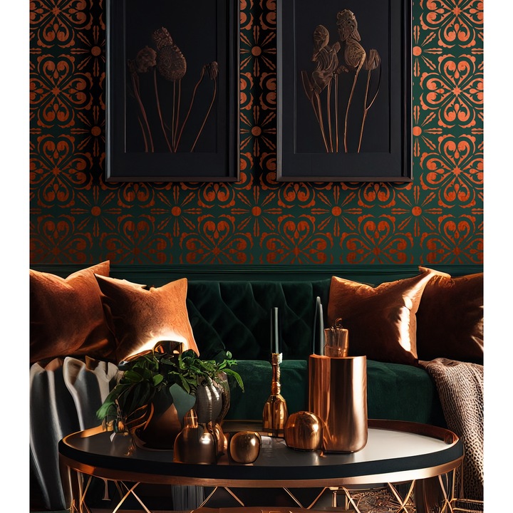 Sablon constructii 3D Heartflower Tile, 50x50cm, reutilizabil, plastic ...